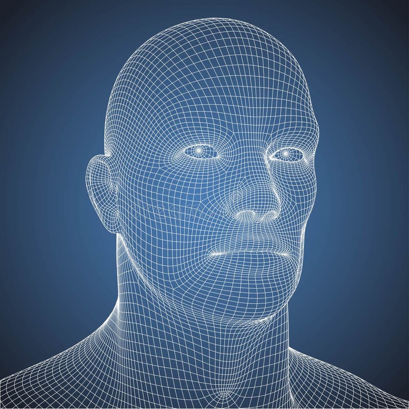 Human brain blueprint stock illustration. Illustration of drawing ...