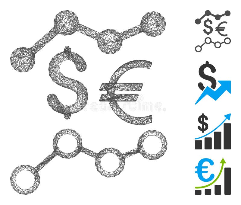 Hatched Currency Trends Vector Mesh Stock Illustration - Illustration ...