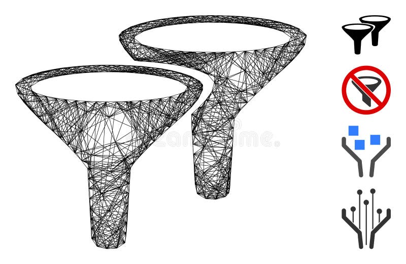 Hatched Filters Vector Mesh Stock Illustration - Illustration of line ...