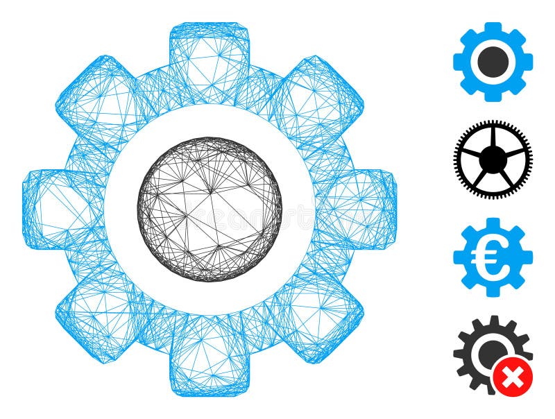 Network Gear Vector Mesh stock illustration. Illustration of organized ...