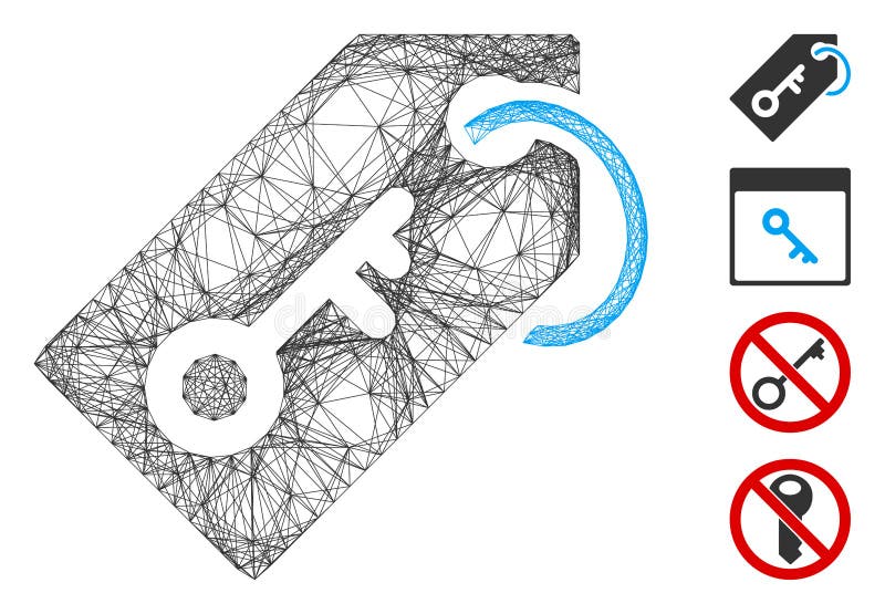 Network Key Token Vector Mesh Stock Illustration - Illustration of ...