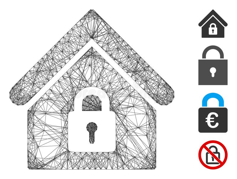 Net Lock Building Vector Mesh Stock Illustration - Illustration of ...