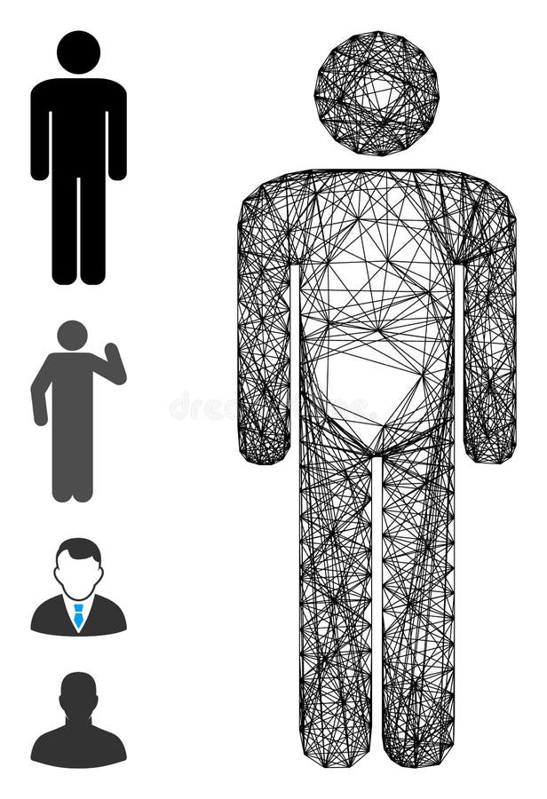 Network Man Vector Mesh stock illustration. Illustration of crossing ...