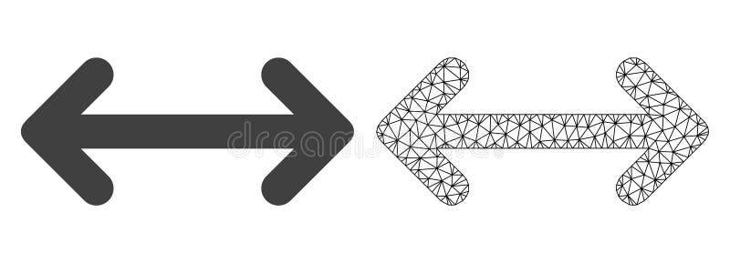 Vector Wire Frame Mesh Swap Arrows and Flat Icon Stock Vector ...