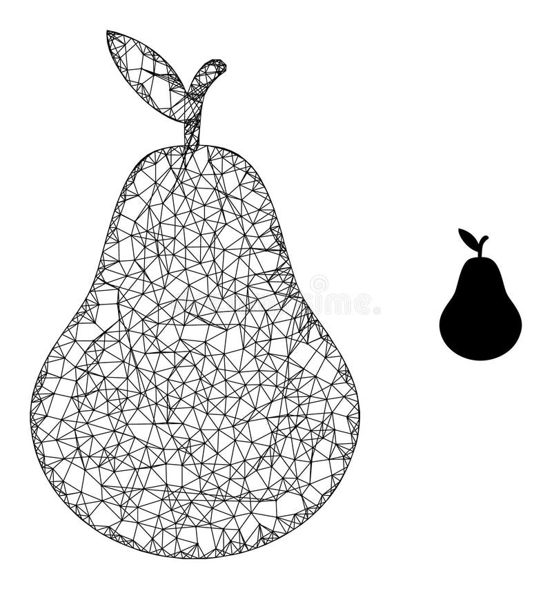 Net Mesh Pear Icon stock vector. Illustration of meal - 240195527