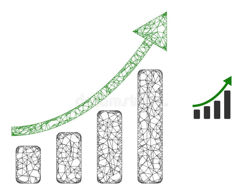 Linear Mesh Positive Trend Icon Stock Vector - Illustration of progress ...