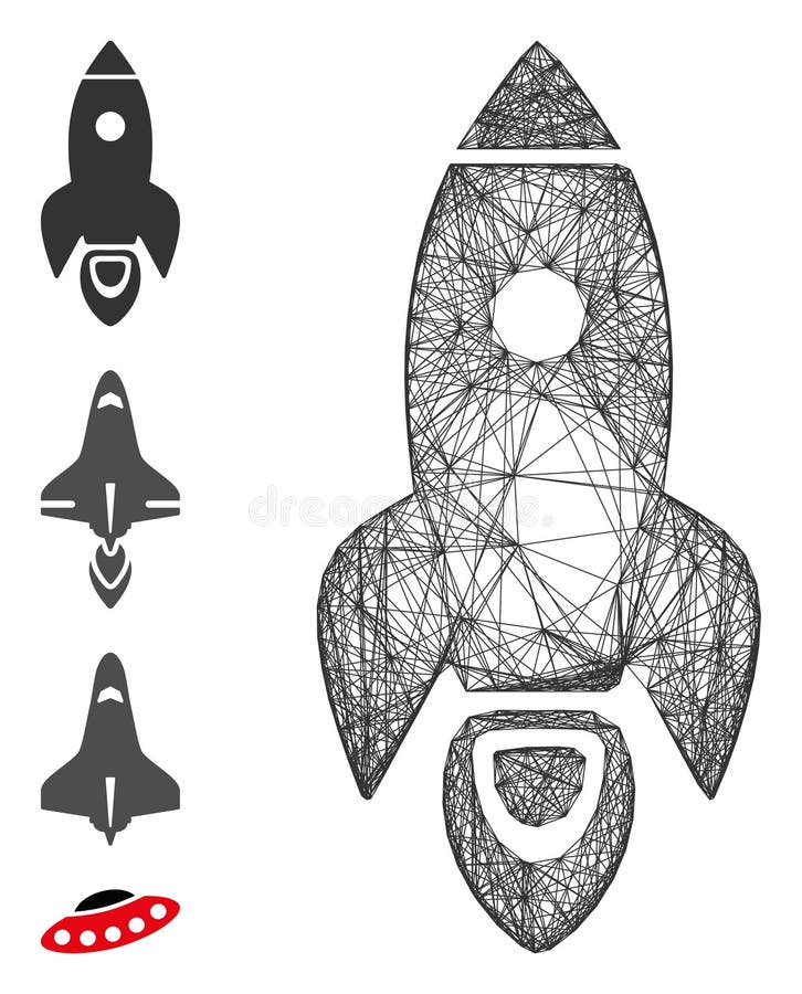 Net Rocket Vector Mesh stock illustration. Illustration of grid - 202372277