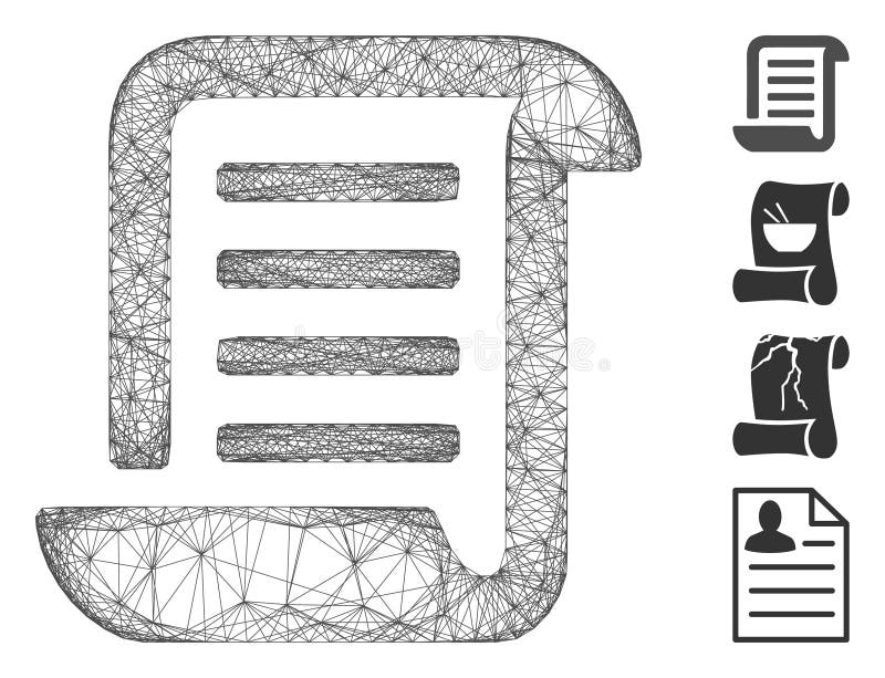 Net Roll Document Vector Mesh Stock Illustration - Illustration of ...