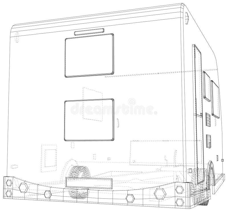 Caravan Wireframe Stock Illustrations – 58 Caravan Wireframe Stock ...