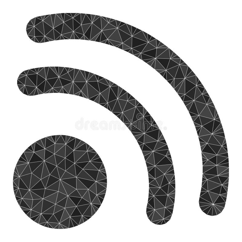 Vector Wireless Internet Point Lowpoly Icon Stock Vector - Illustration ...