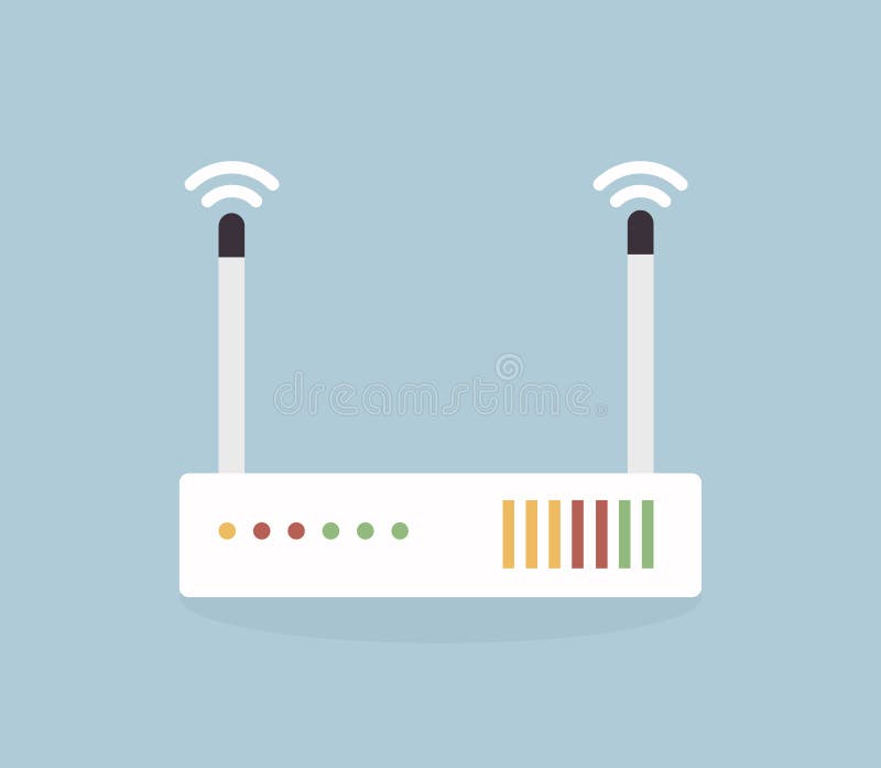 Vector Set of Wireless Router Stock Vector - Illustration of cartoon ...