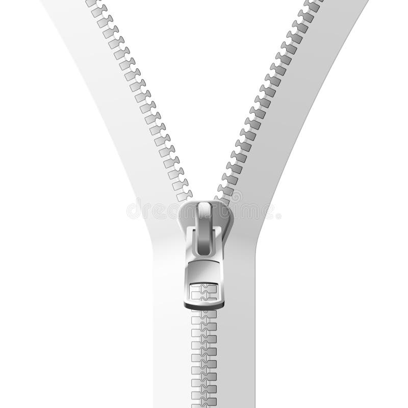 Vector witte ritssluiting vector illustratie. Illustration of ...