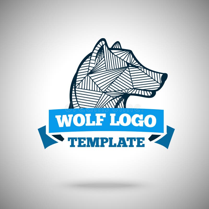 Vector Wolf Logo Template for Sport Teams, Business Etc Stock Vector ...