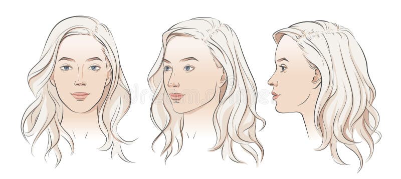 Woman Face Angles Stock Illustrations – 429 Woman Face Angles Stock ...