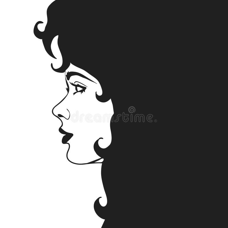 Vector of woman. stock vector. Illustration of head, lady - 81018139