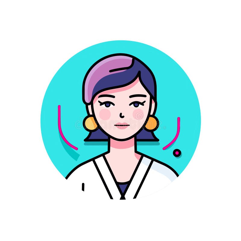 Vector of a Woman S Face with Vibrant Colors and Abstract Shapes ...