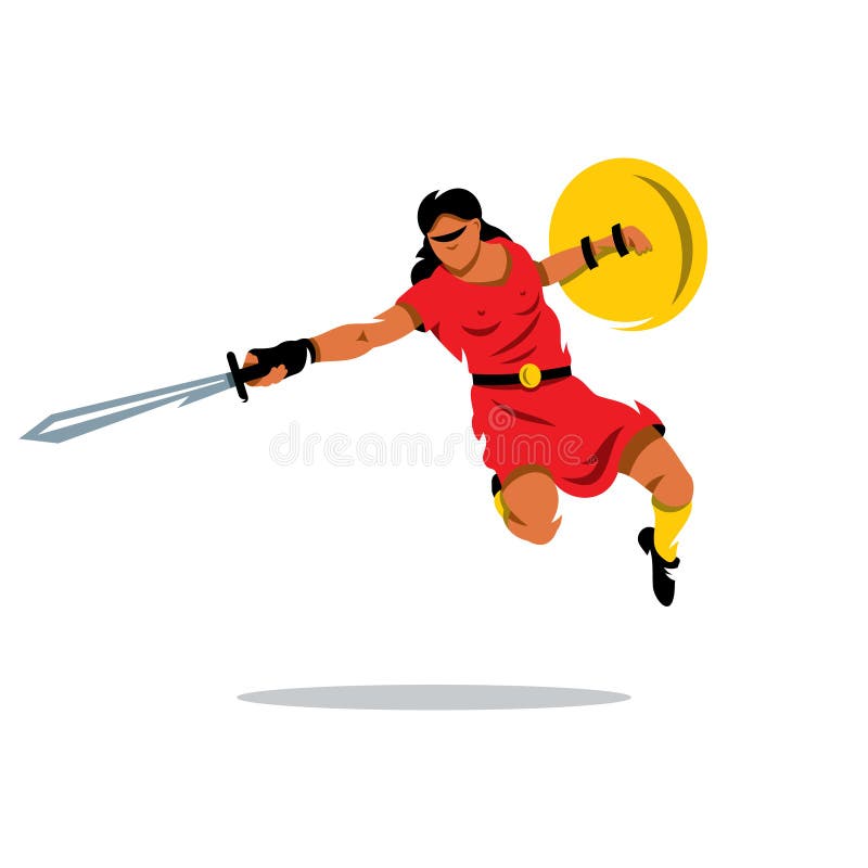 Armor Shield Sword Warrior Woman Stock Illustrations – 479 Armor Shield ...