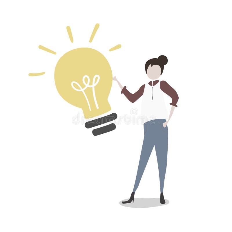 Women`s Idea Line Icon Concept. Women`s Idea Vector Linear Illustration ...