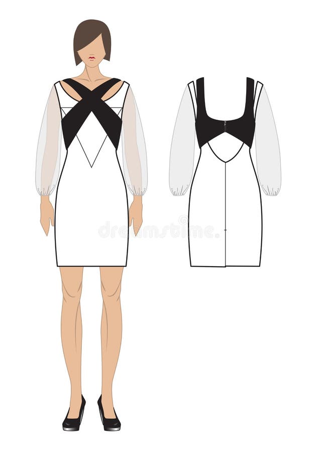 Vector women s dress stock vector. Illustration of fashion - 50418418