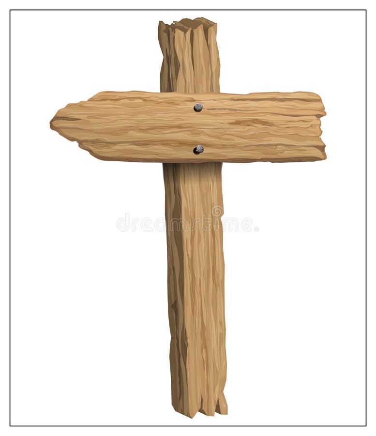 Vector Wooden Banner, Sign Posts or Boards Stock Vector - Illustration ...