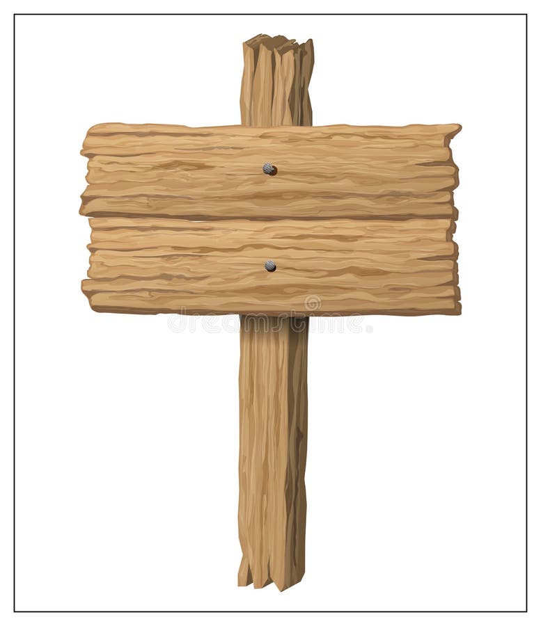 Vector Wooden Banner, Sign Posts or Boards Stock Vector - Illustration ...