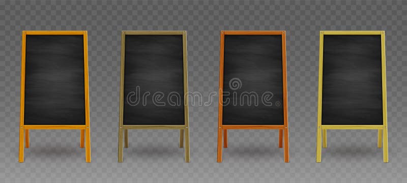 Wooden Boards Set for Restaurant Menu Stock Vector - Illustration of ...