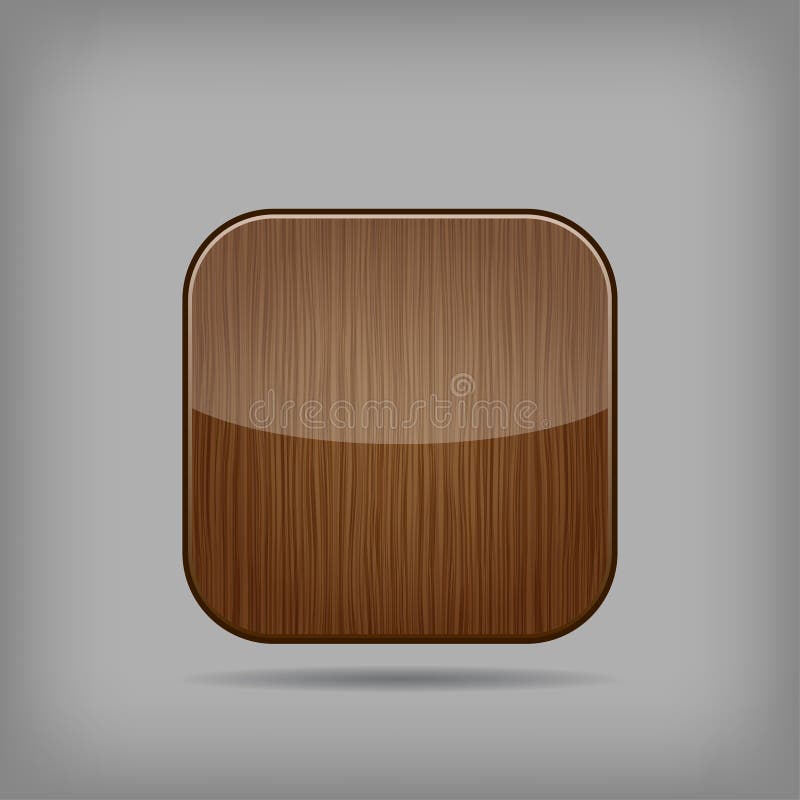 Wood button variation stock vector. Illustration of shape - 5669950