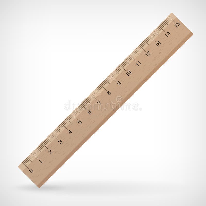 Vector Wooden Ruler Illustration Stock Vector - Illustration of number ...