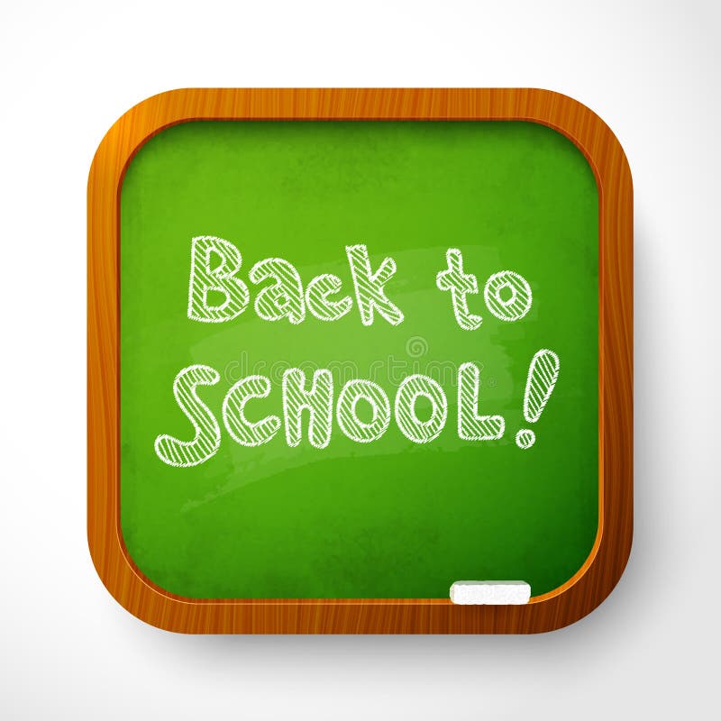 Education Icons Back To School Green Chalkboard Seamless Pattern Stock ...