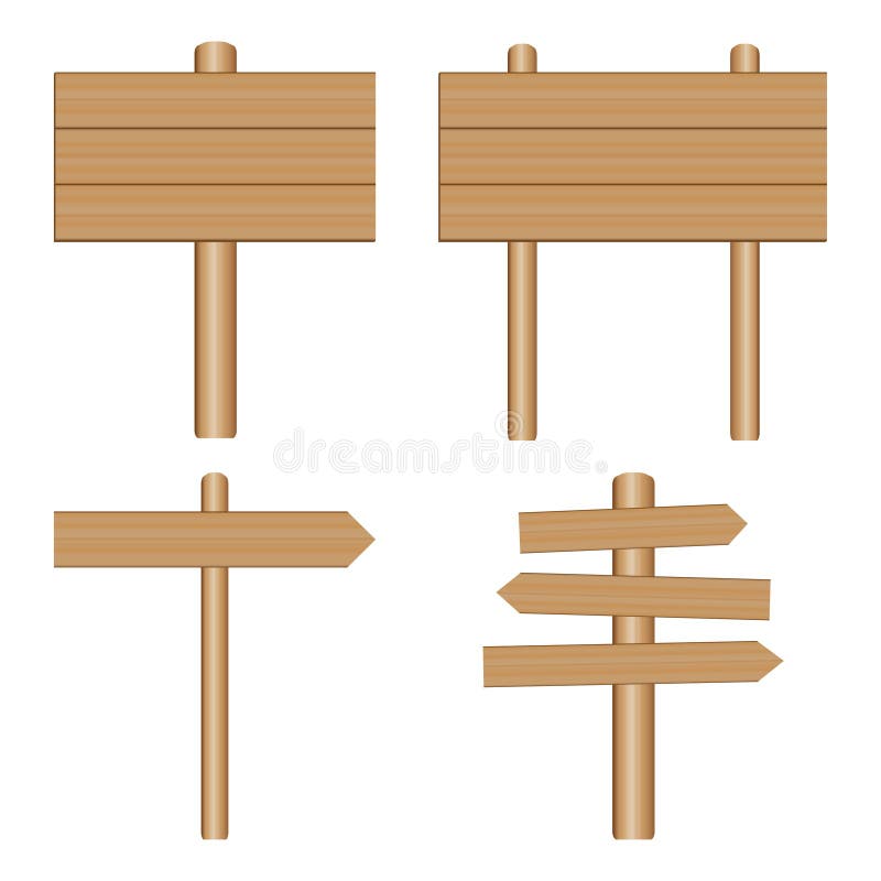 Vector Wooden Signs, Plaque Stock Vector - Illustration of copyspace ...