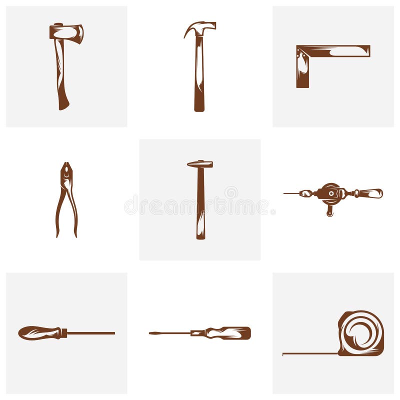 Vector Woodworker Tools Icon Set Stock Illustrations – 183 Vector ...