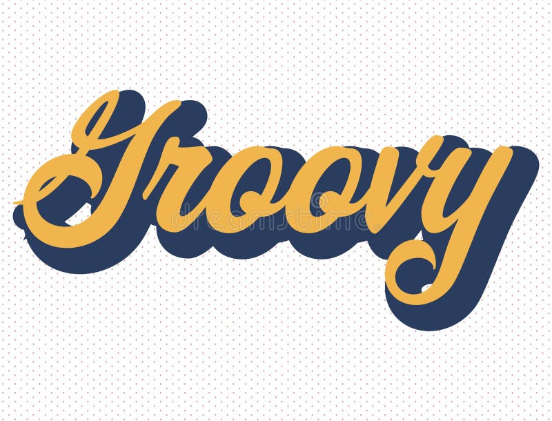 Vector Word Groovy Typography Style Illustration Stock Vector ...