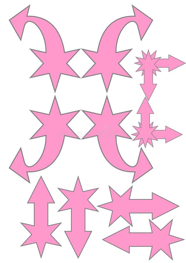 Vector Work, Symbols, Arrows, Used in Graphics. Stock Vector ...