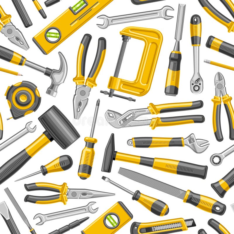 Carpenter Tools Pattern Stock Illustrations – 925 Carpenter Tools ...