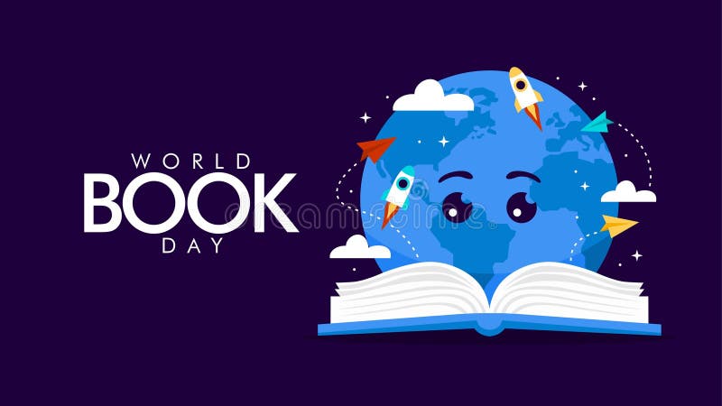 Vector World Book Day Banner Template Stock Vector - Illustration of ...