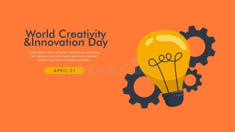 Vector World Creativity and Innovation Day Banner Template Stock ...