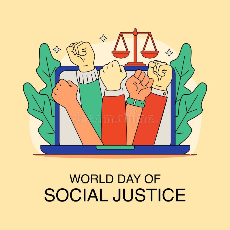 Vector World Day of Social Justice Poster Template Stock Vector ...