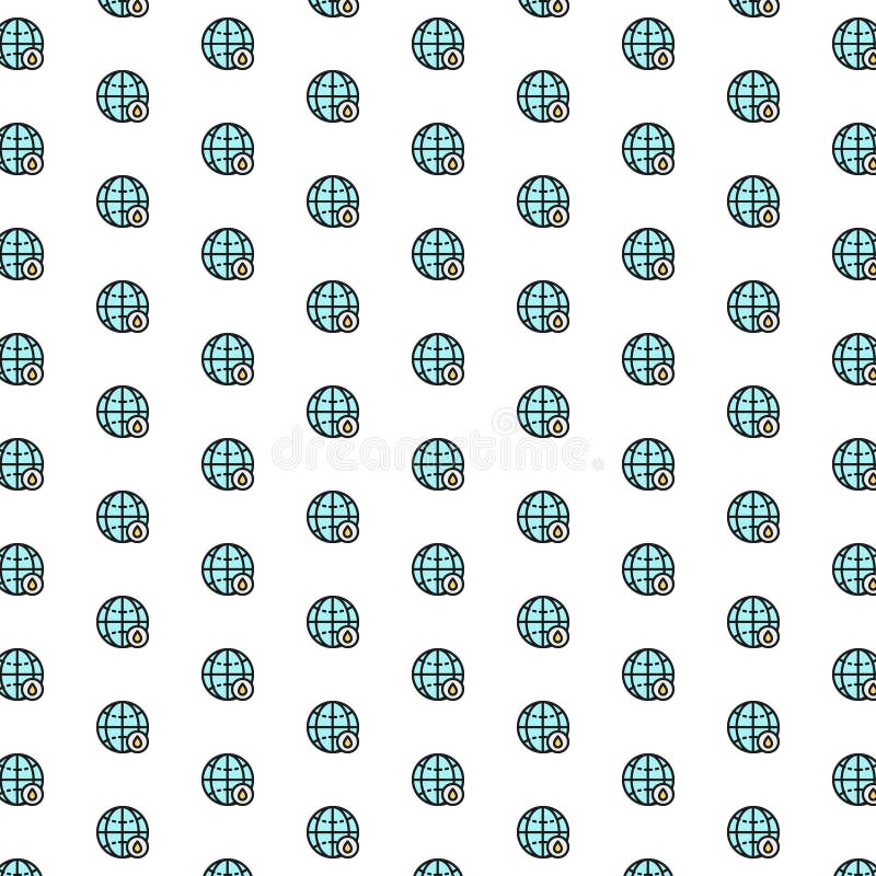 Vector World with Drop Pattern with Various Icons. Stock Image - Image ...