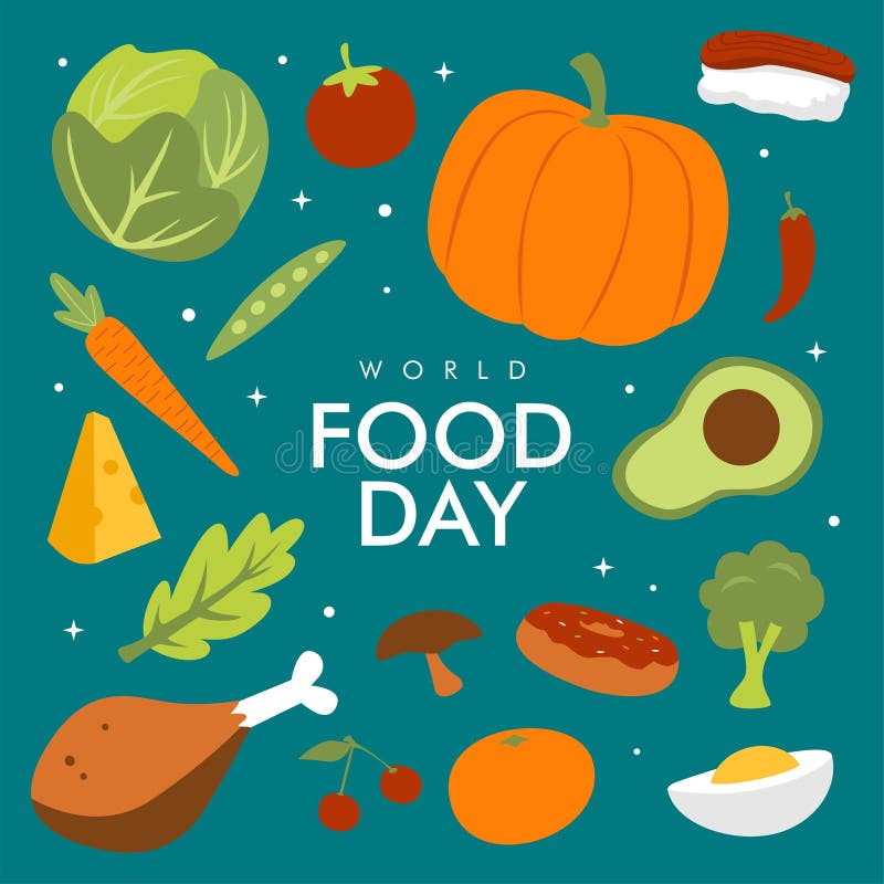 Vector World Food Day Poster Template Stock Vector - Illustration of ...