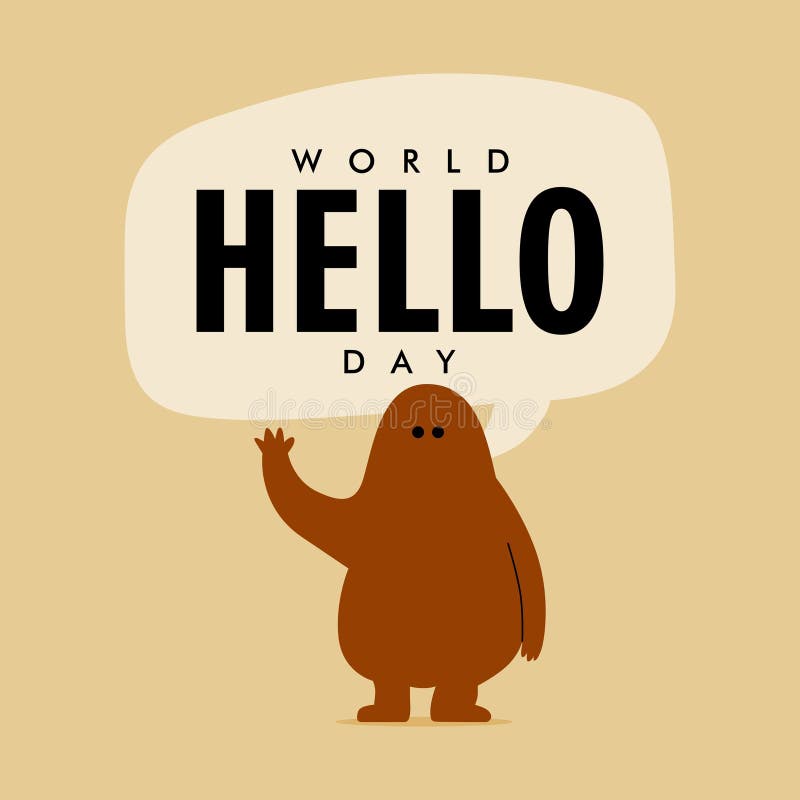 Vector World Hello Day Background Template Stock Vector - Illustration ...