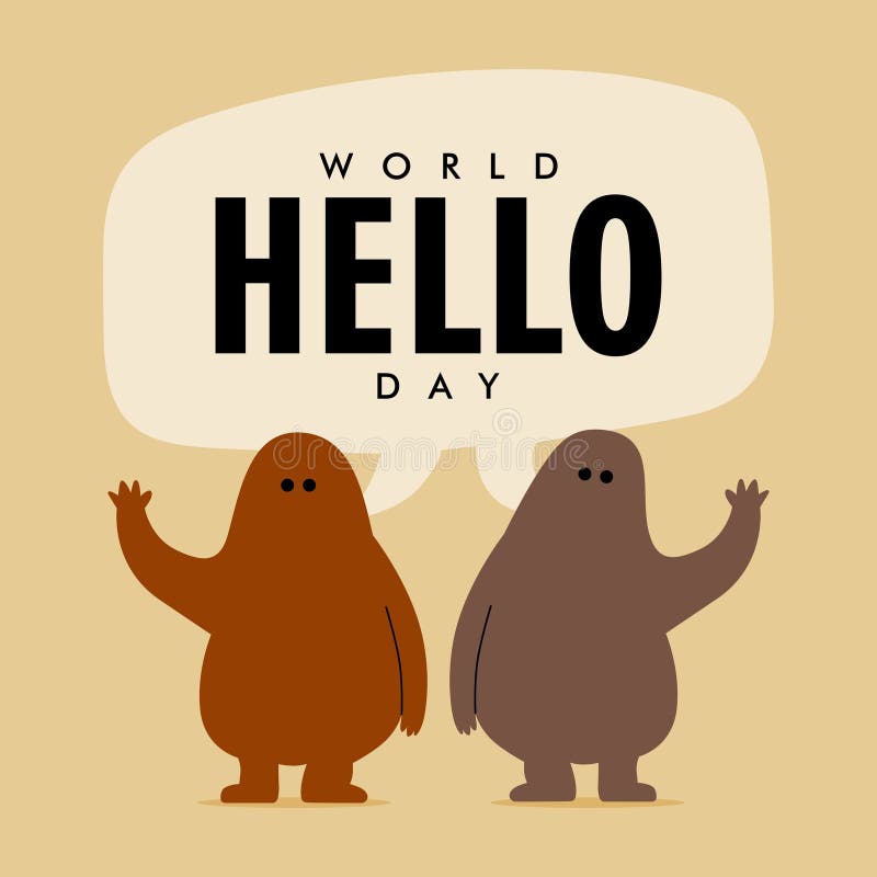 Vector World Hello Day Poster Template Stock Illustration ...