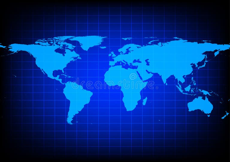 World Map Blue Color White Background Stock Illustrations – 16,370 ...
