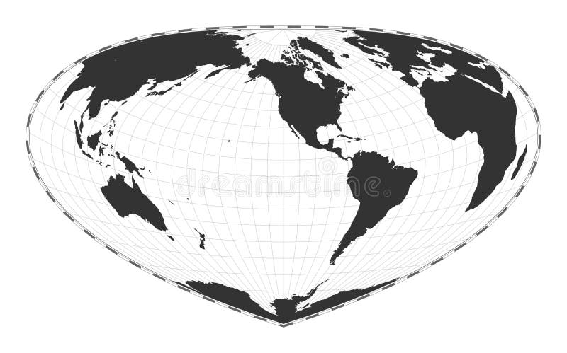 Vector World Map Stock Vector Illustration Of Latitude 260343963