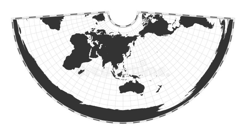 Vector world map. stock vector. Illustration of conic - 264275890