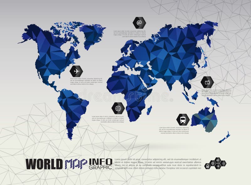 Vector World Map Connection Stock Vector - Illustration of australia ...