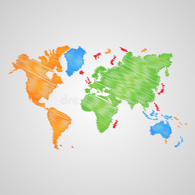 Vector world map stock vector. Illustration of world - 30389382