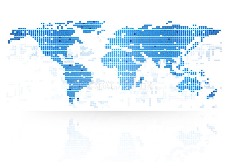 Vector World Map ,element Furnished by Nasa Stock Vector - Illustration ...