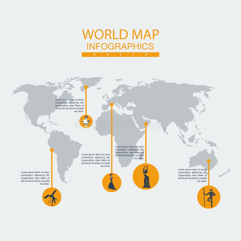 Vector world map atlas stock vector. Illustration of ocean - 50095332
