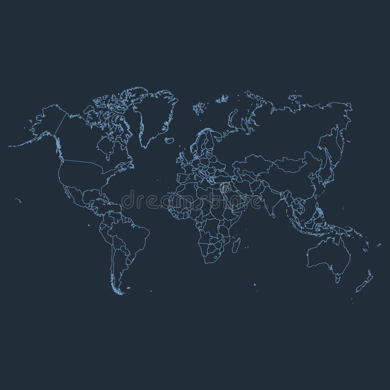 Vector World Map. stock illustration. Illustration of icon - 116085526