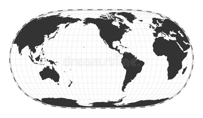 Vector World Map. Natural Earth II Projection Stock Vector ...